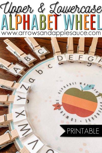 Printable Alphabet Matching Wheel - Arrows & Applesauce