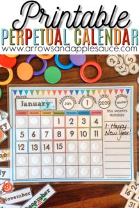 Preschool Morning Binder | Printable Monthly Calendar - Arrows & Applesauce