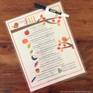 Preschool Fall Theme Printable Activity Bundle - Arrows & Applesauce