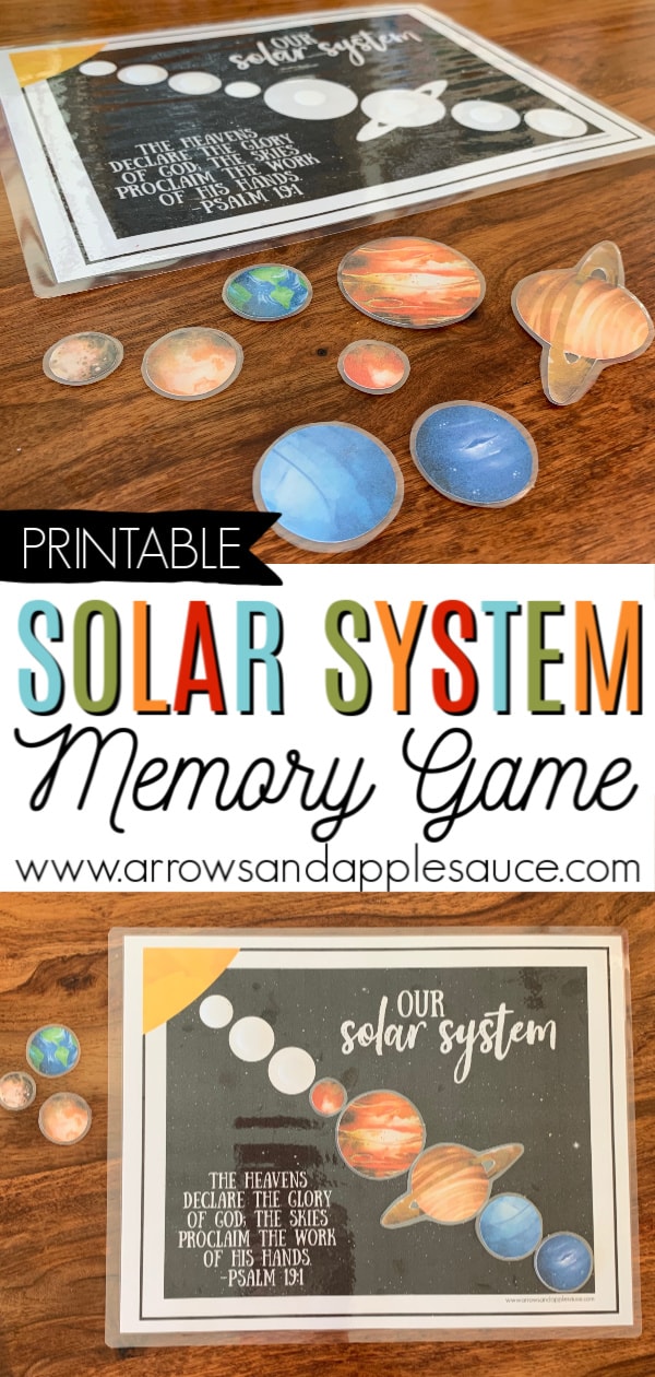 Solar System PRINTABLE Memory Game - Arrows & Applesauce Solar System PRINTABLE Memory Game - Arrows & Applesauce