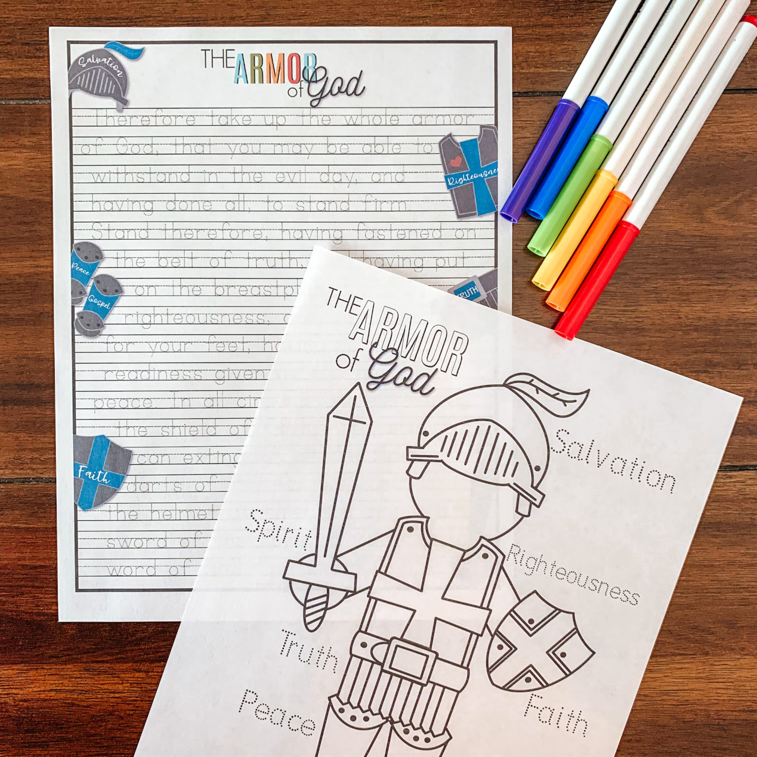 Teaching Kids The Armor Of God | Printable Activity - Arrows & Applesauce