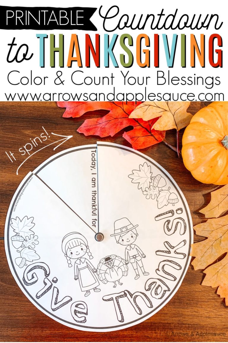 Raising Thankful Kids | Printable Thanksgiving Wheel - Arrows & Applesauce