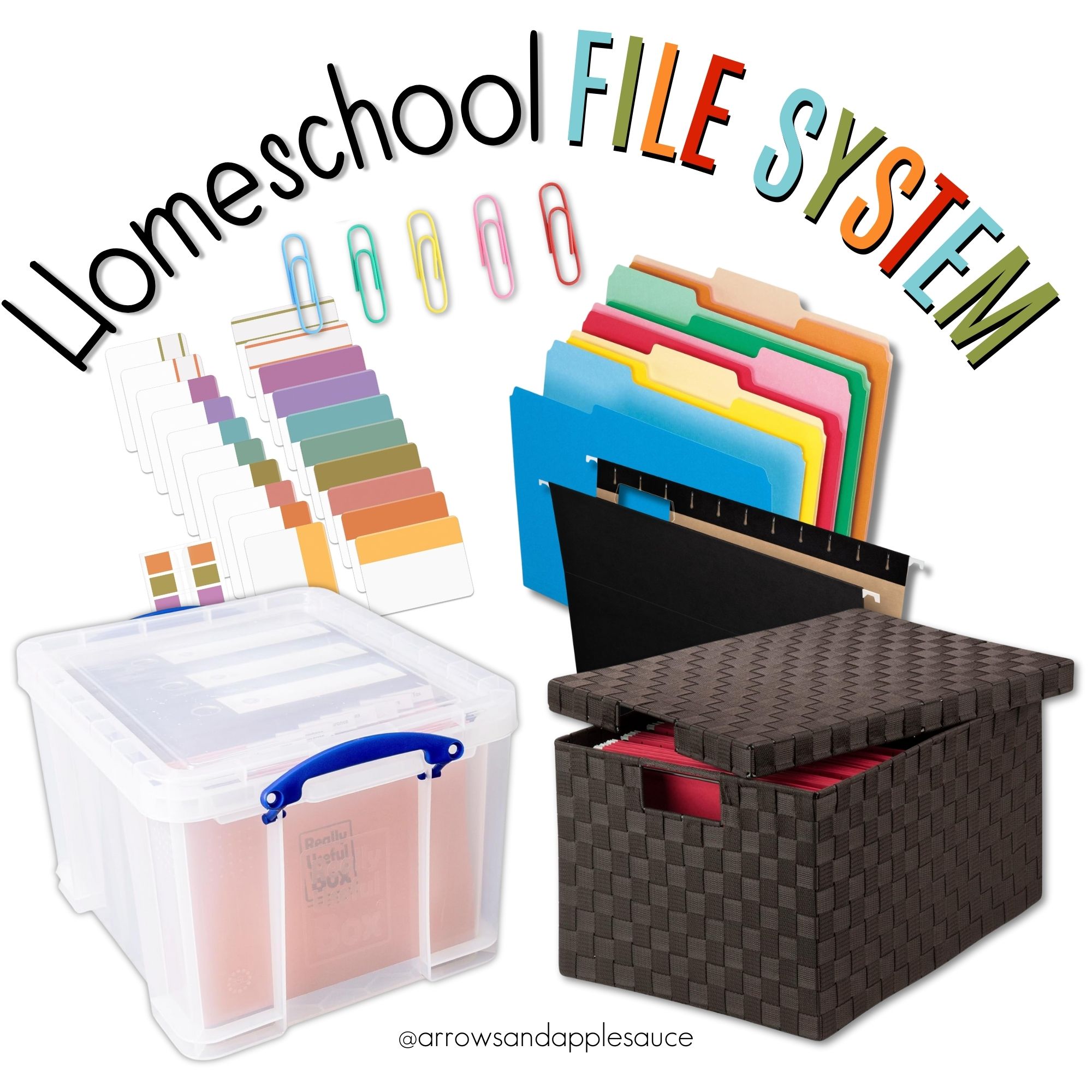 A Homeschool File System For The ENTIRE School Year - Arrows & Applesauce