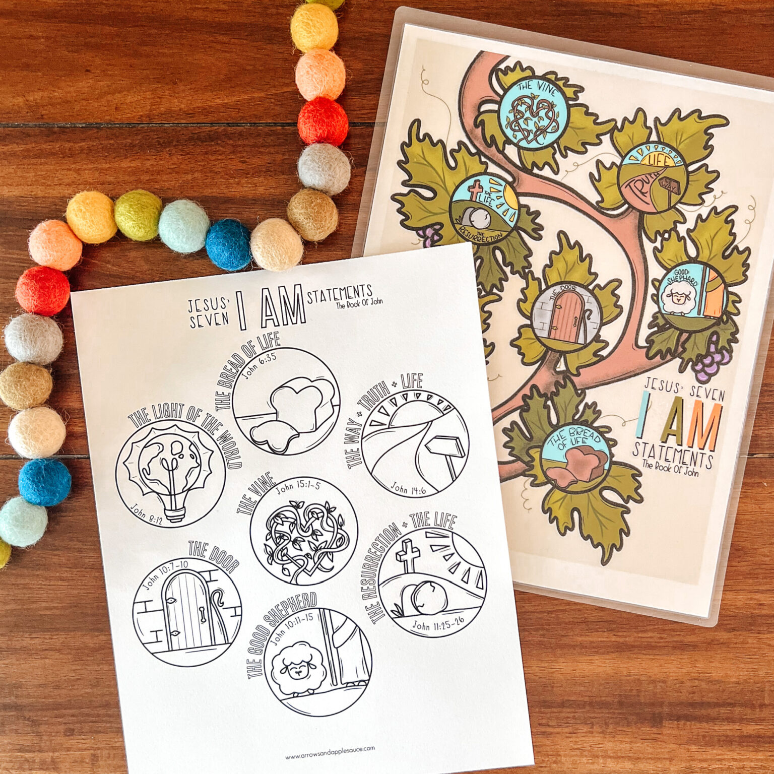 Teaching Jesus' Seven "I Am" Statements To Kids - Arrows & Applesauce