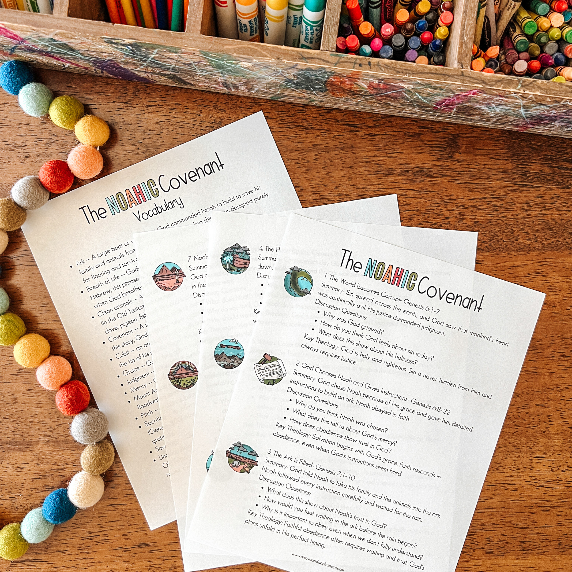 The Noahic Covenant with Kids | A Rainbow of Promises - Arrows & Applesauce